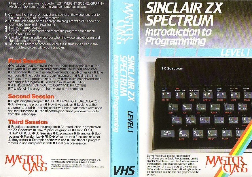 Master Class – Sinclair ZX Spectrum: Introduction to Programming Level ...